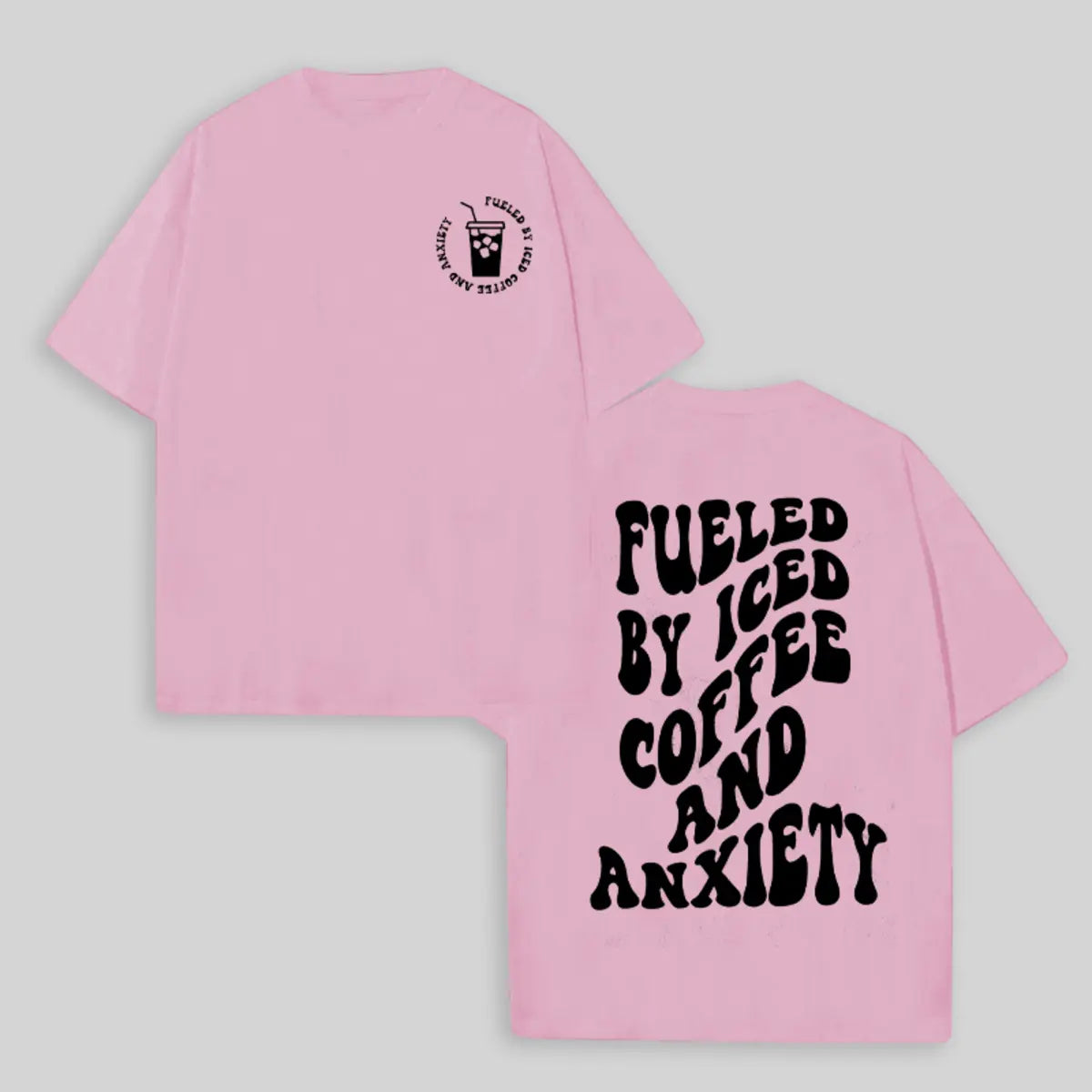 Coffee And Anxiety Printed Oversized Unisex T-shirts – chicyea