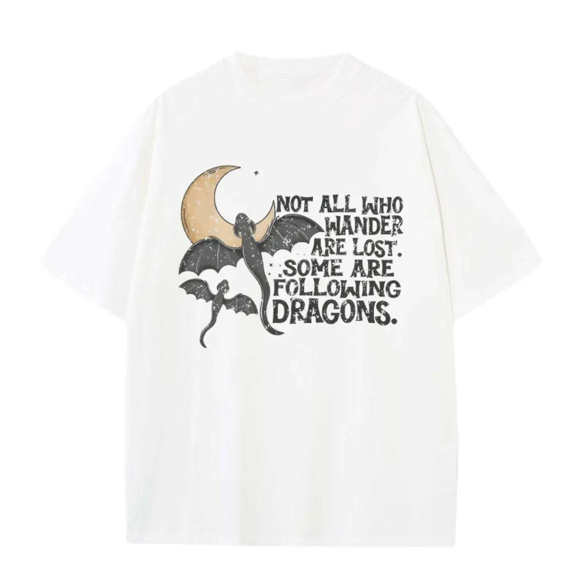 Not All Who Wander Are Lost Printed Oversized Unisex T-shirts – chicyea
