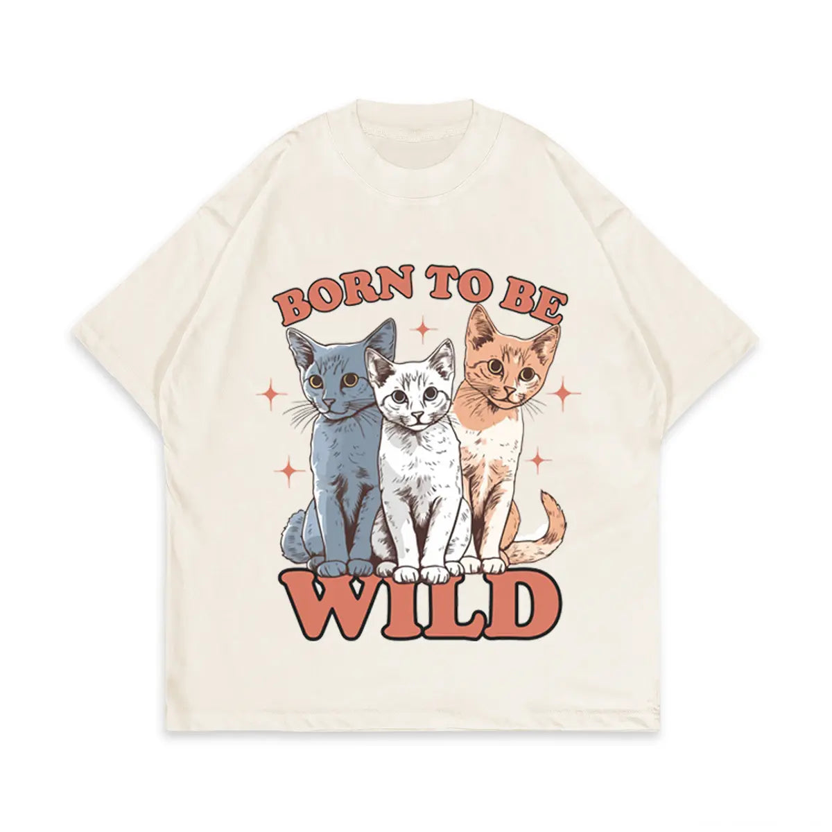 Born To Be Wild Printed Oversized Unisex T-shirts – chicyea
