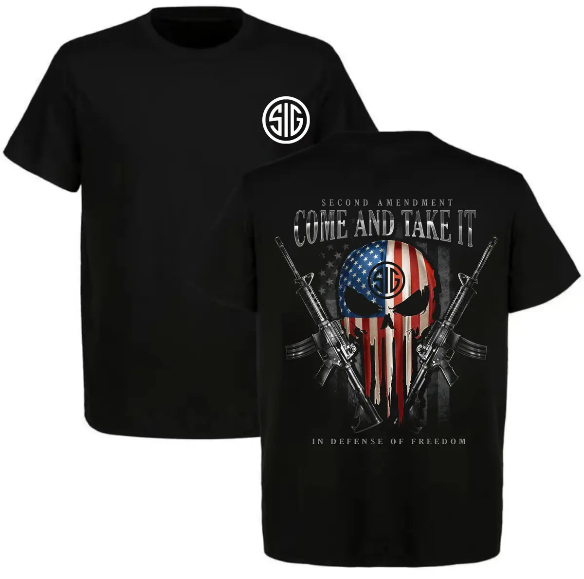 Second Amendment Come And Take It In Defense Of Freedom Printed Men's T ...