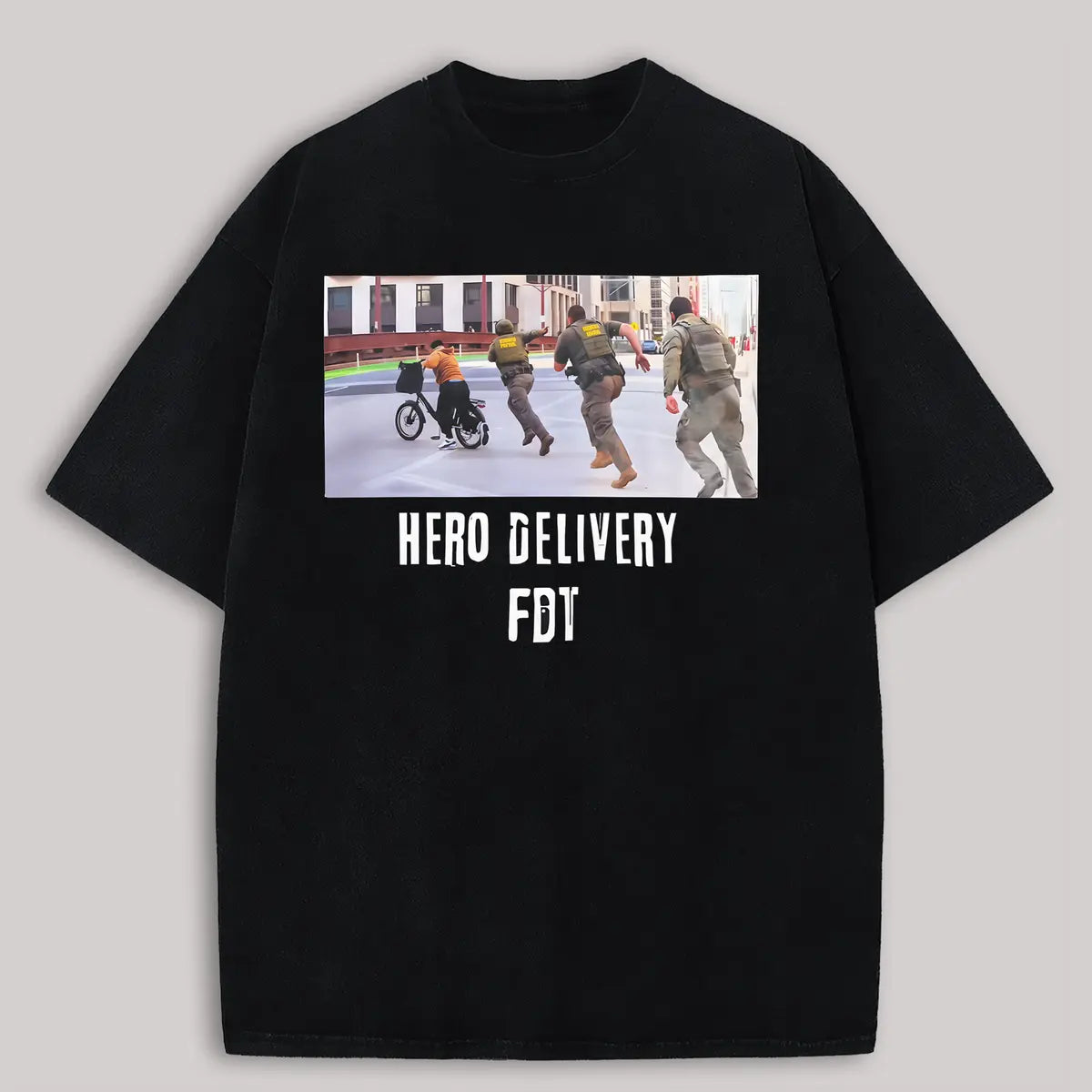 Hero Delivery FDT Printed Oversized Unisex T-shirts – chicyea